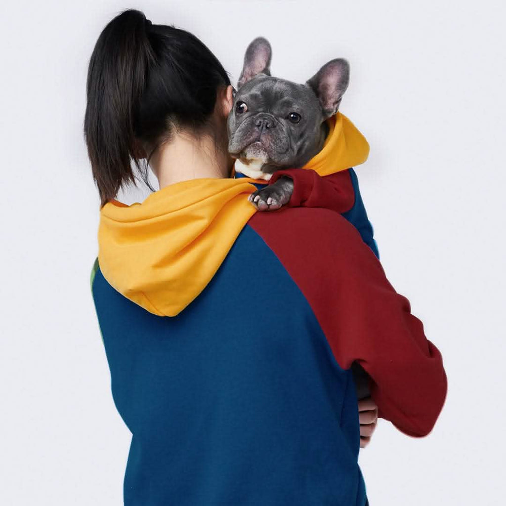 Primary Color Block Dog Hoodie – SPARK PAWS