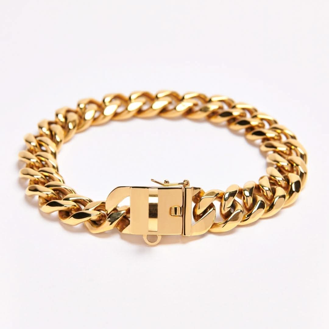 Miami Cuban Link 20mm Dog Gold Chain | Stainless Steel Thick Chain Dog ...