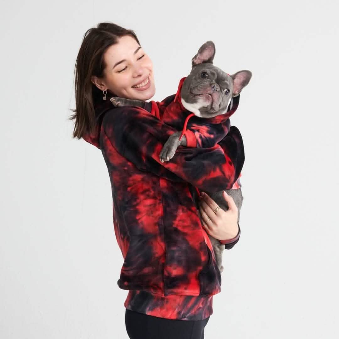 Velvet Human Hoodie - Red & Black – SPARK PAWS