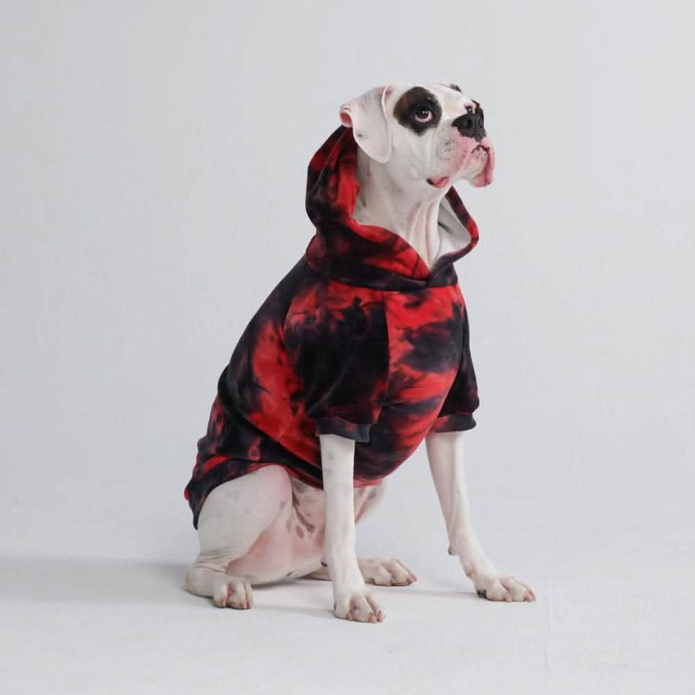 Velvet Dog Hoodie - Red & Black – SPARK PAWS