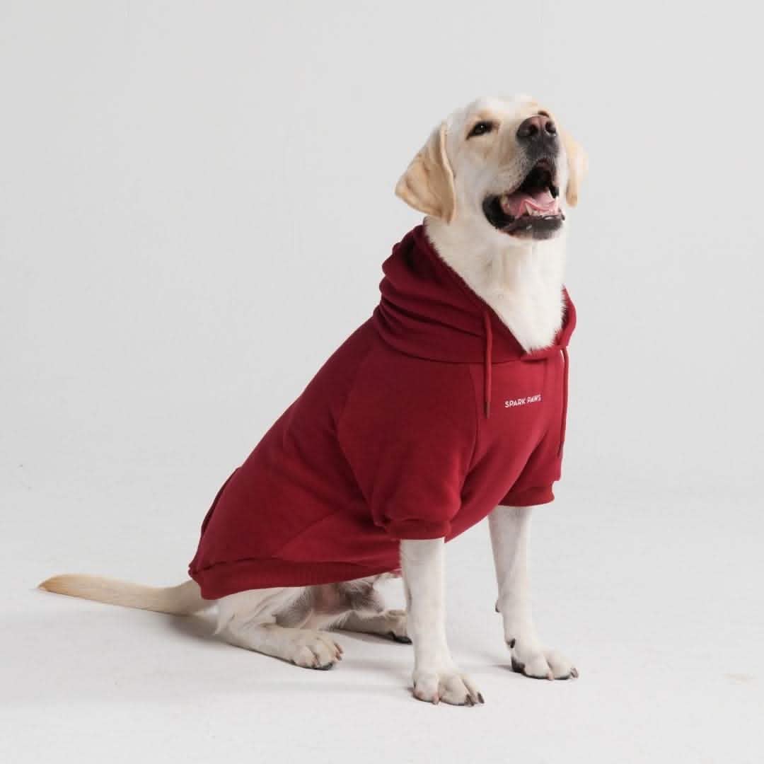 Essential Dog Hoodie - Burgundy – SPARK PAWS