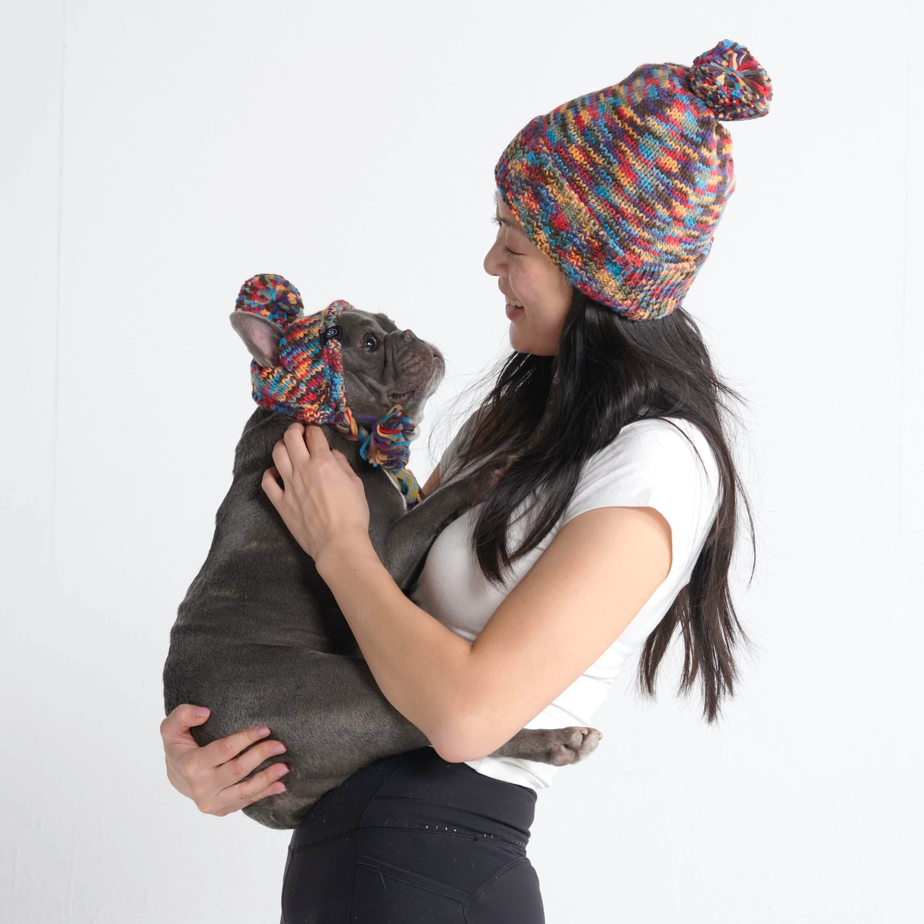 Knit Matching Human Pom Hats – SPARK PAWS