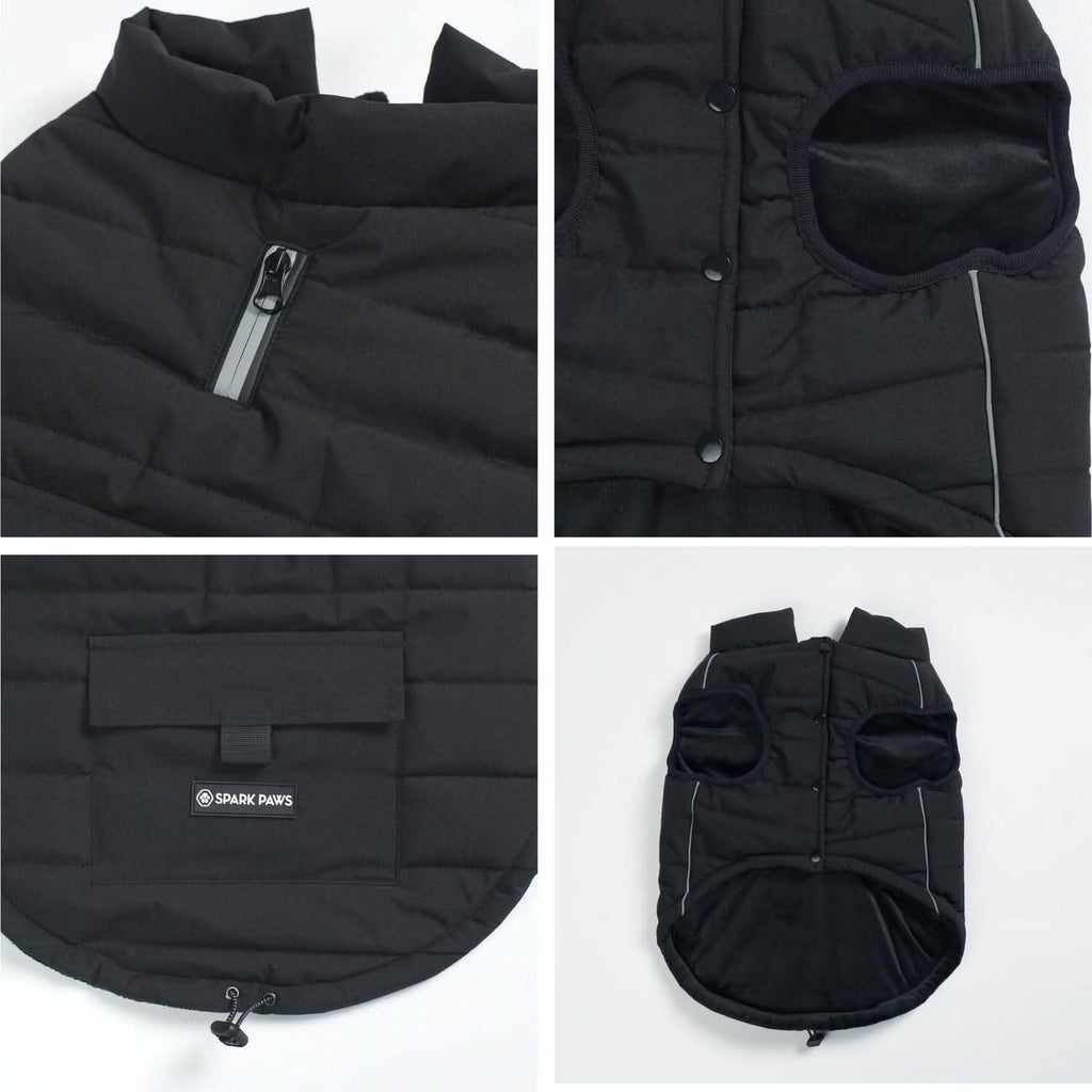 Water Resistant Winter Dog Jacket Vest – SPARK PAWS